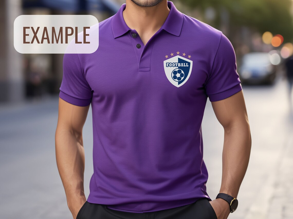 Purple Poloshirt Mockup for Print on Demand. Ideal for Your Company ...