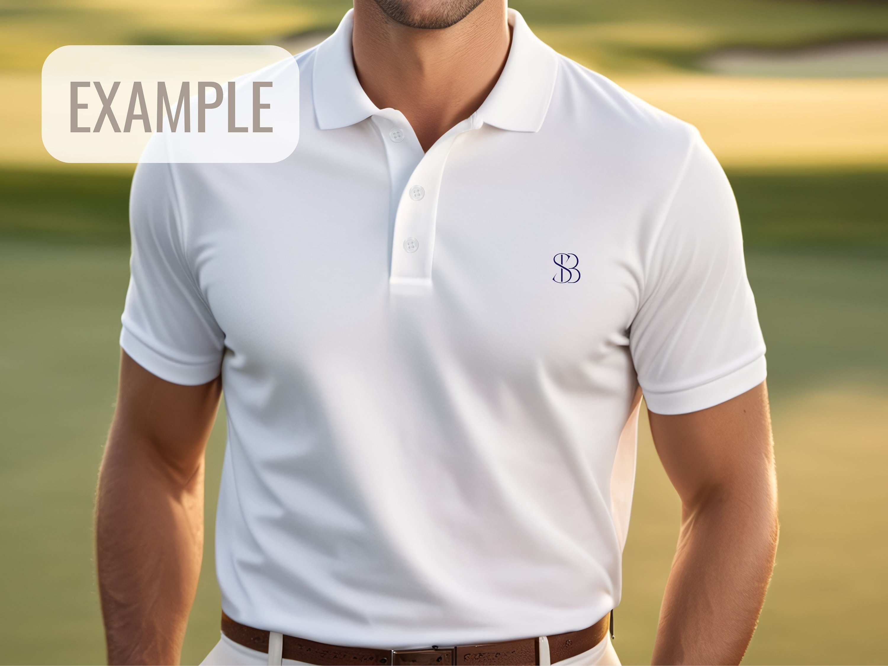 Premium White Polo Shirt Mockup For. Ideal for Your Company, Your Logo ...