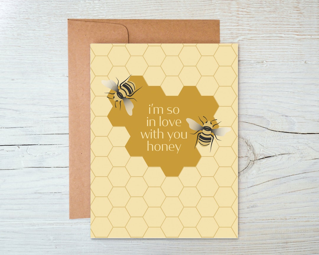 So in Love With You Honey Card - Etsy