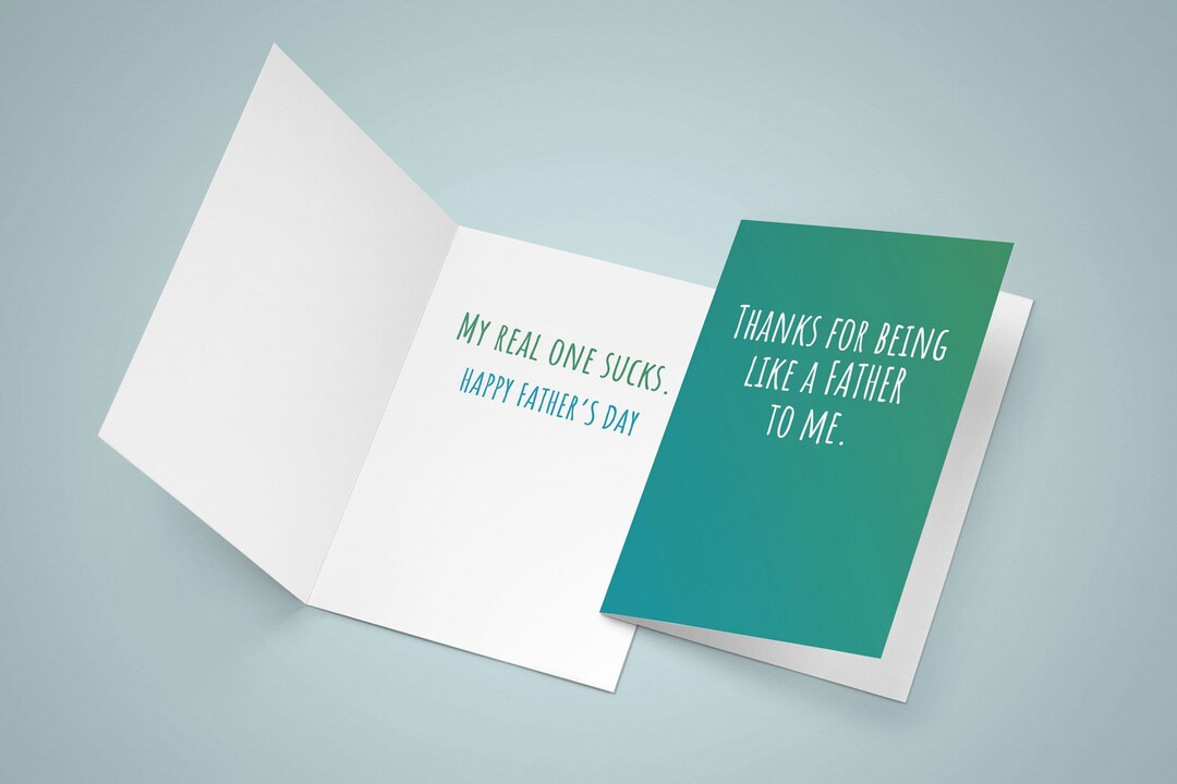 Thanks for Being Like a Father to Me Father's Day or Birthday Card - Etsy