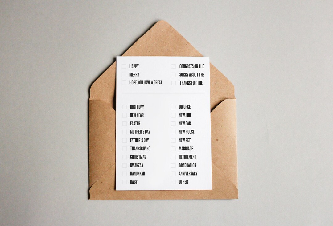 Truly Generic Card for Literally Every Occasion - Etsy