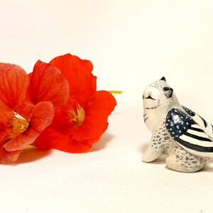 White Owl Griffin Figurine Snowy Gryphon Sculpture TO ORDER Tiny Clay ...