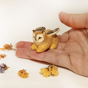 Owl Griffin Figurine Small Gryphon Statue TO ORDER Tiny Clay Animal ...