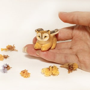 Owl Griffin Figurine Small Gryphon Statue TO ORDER Tiny Clay Animal ...