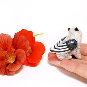 White Owl Griffin Figurine Snowy Gryphon Sculpture TO ORDER Tiny Clay ...