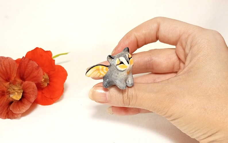 Baby Owl Griffin Figure Small Gryphon Figurine TO ORDER Tiny Clay ...