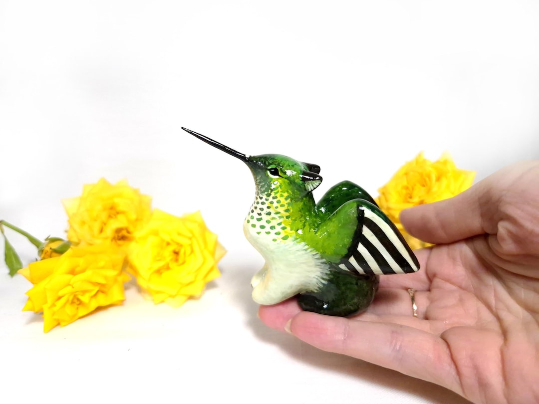 Hummingbird Gryphon Figure TO ORDER Small Green Griffin Figurine OOAK ...