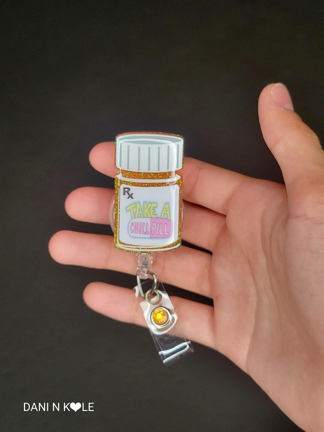 Pill Bottle Rx Badge Reel Pharmacist Retractable Badge Reel Pharmacist ...