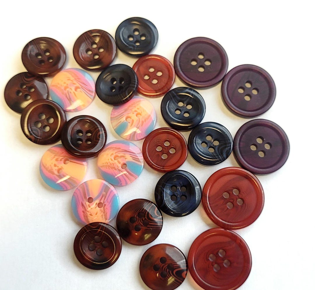 Two Tone Swirl Buttons - Etsy