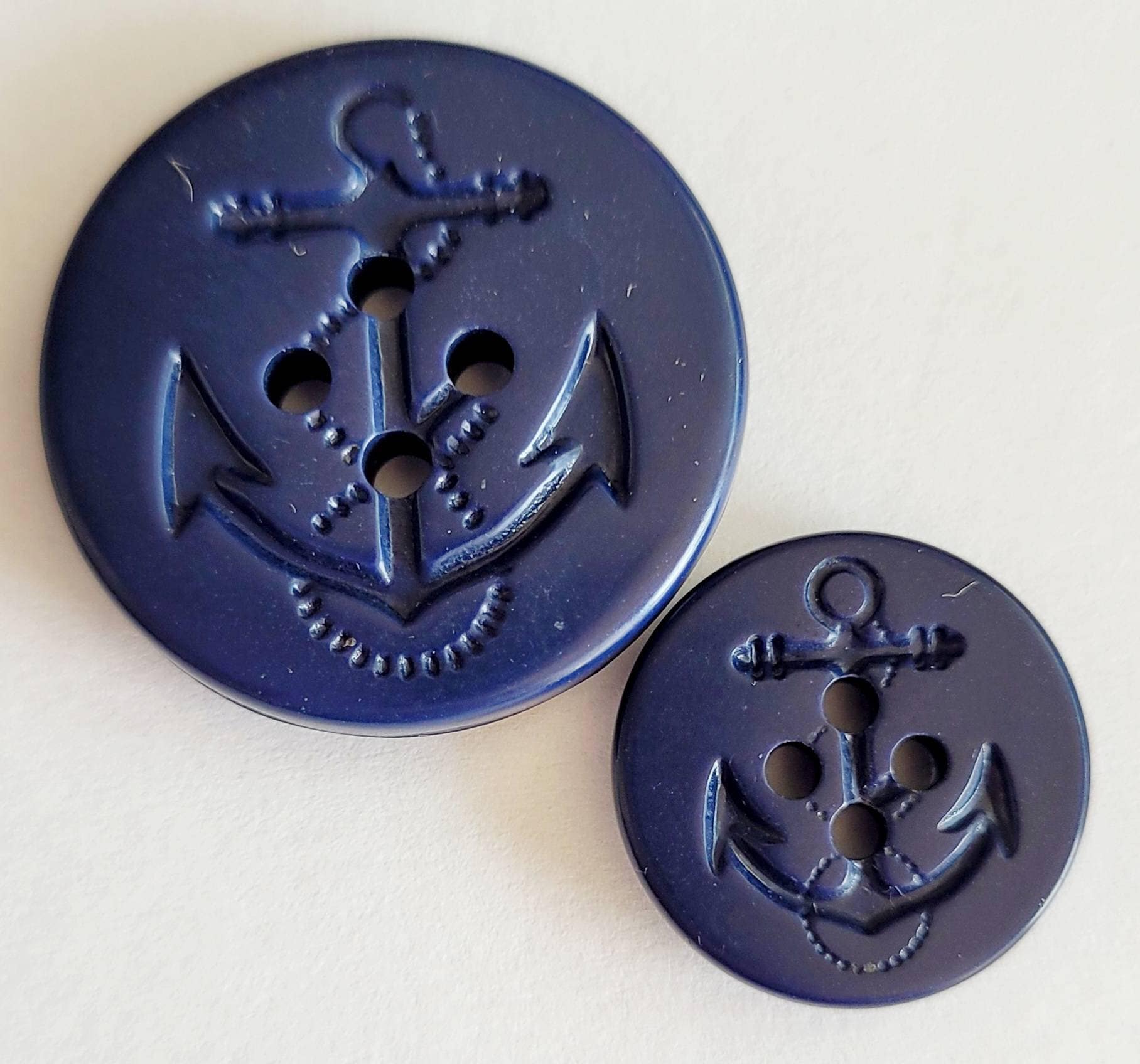 Anchor Peacoat Button - Etsy