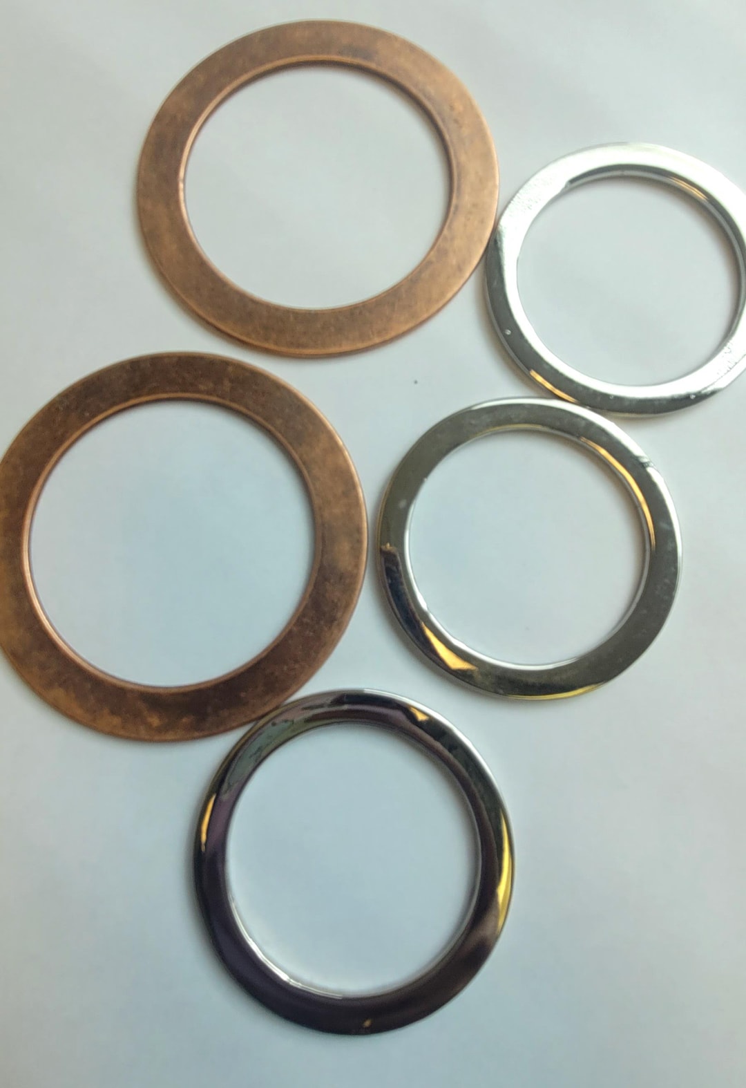 Flat Metal Ring-4pcs - Etsy