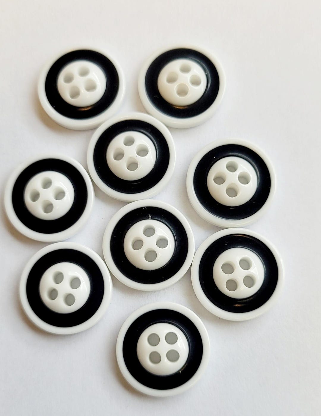 Black and White Button - Etsy