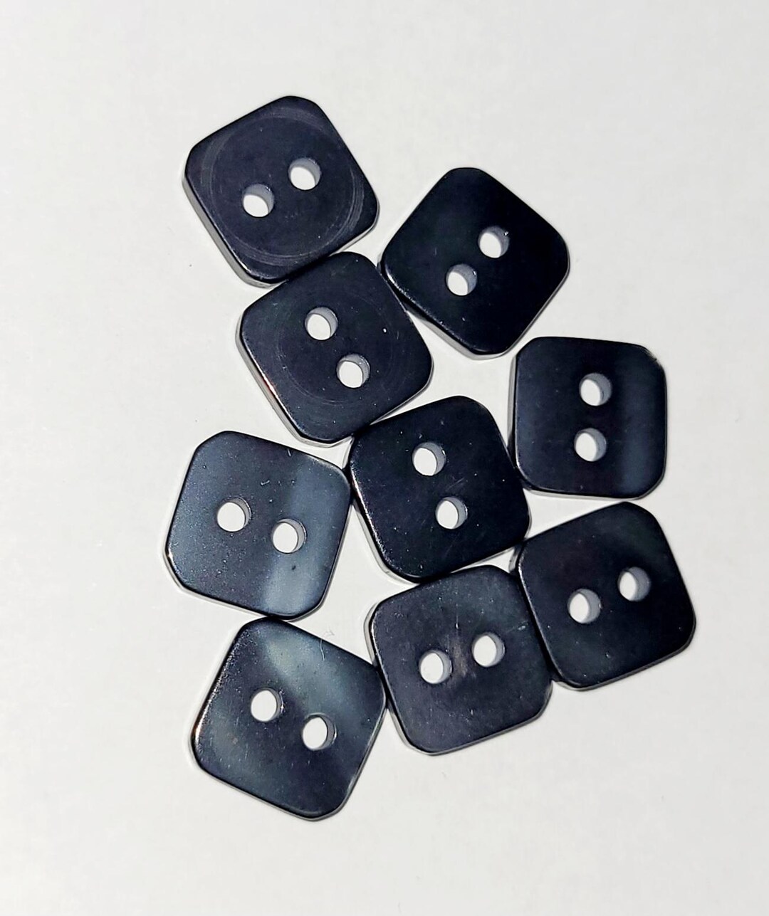 Square Dark Grey Button - Etsy