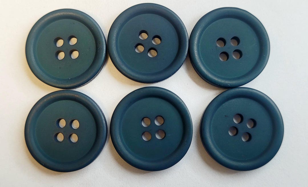 Teal Polyester Button - Etsy