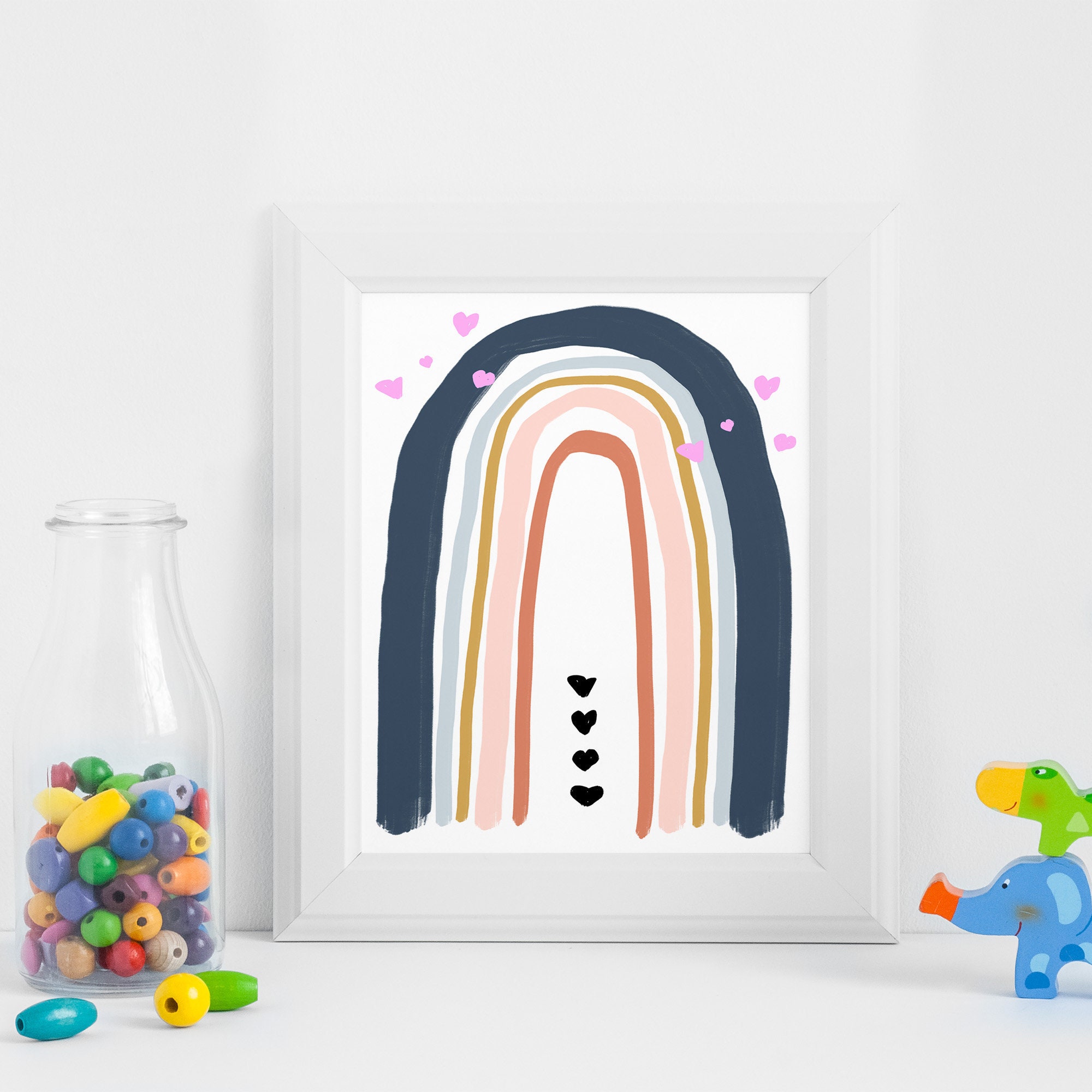 Rainbow Poster / Boho Rainbow Art / Download Print / Cute Love - Etsy