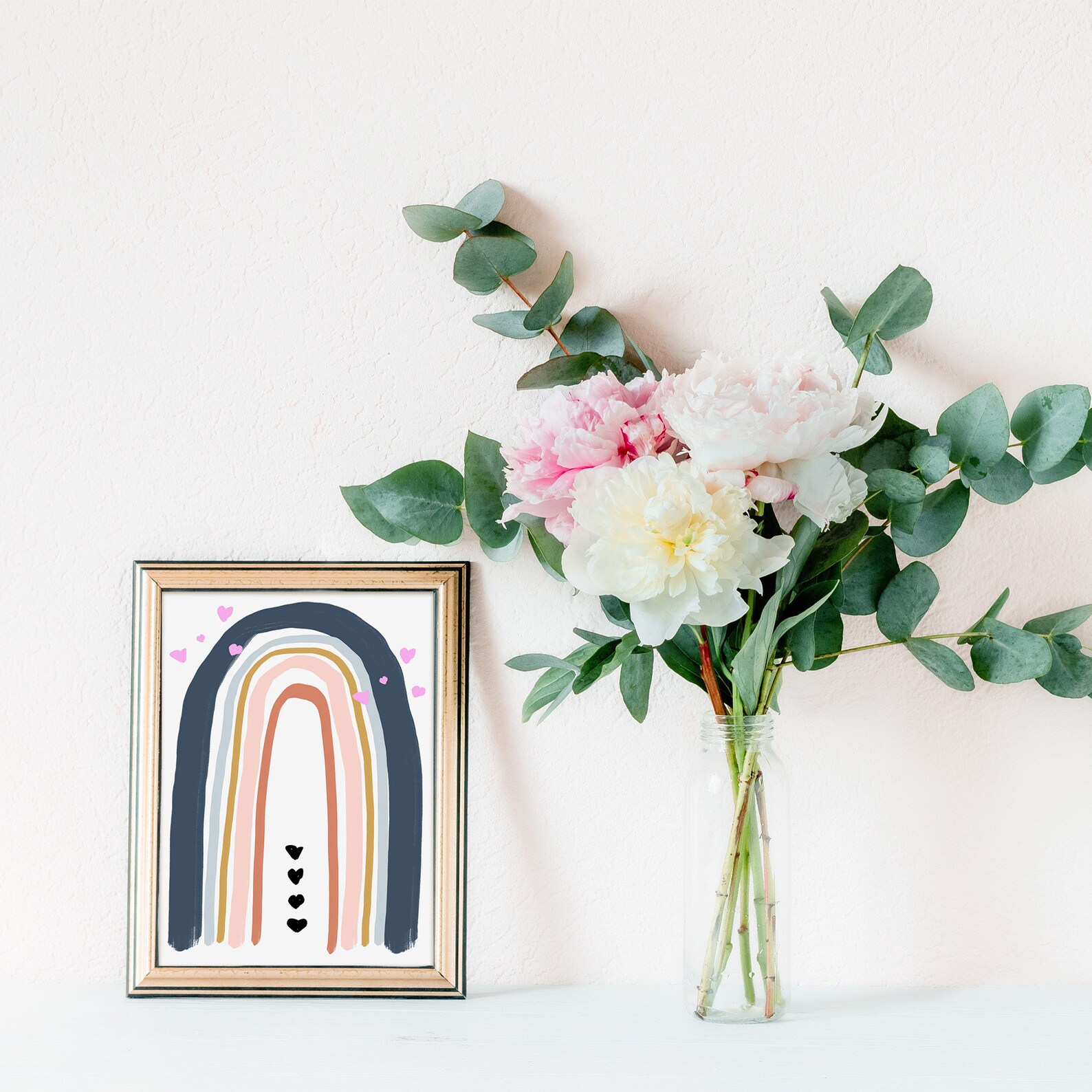 Rainbow Poster / Boho Rainbow Art / Download Print / Cute Love - Etsy