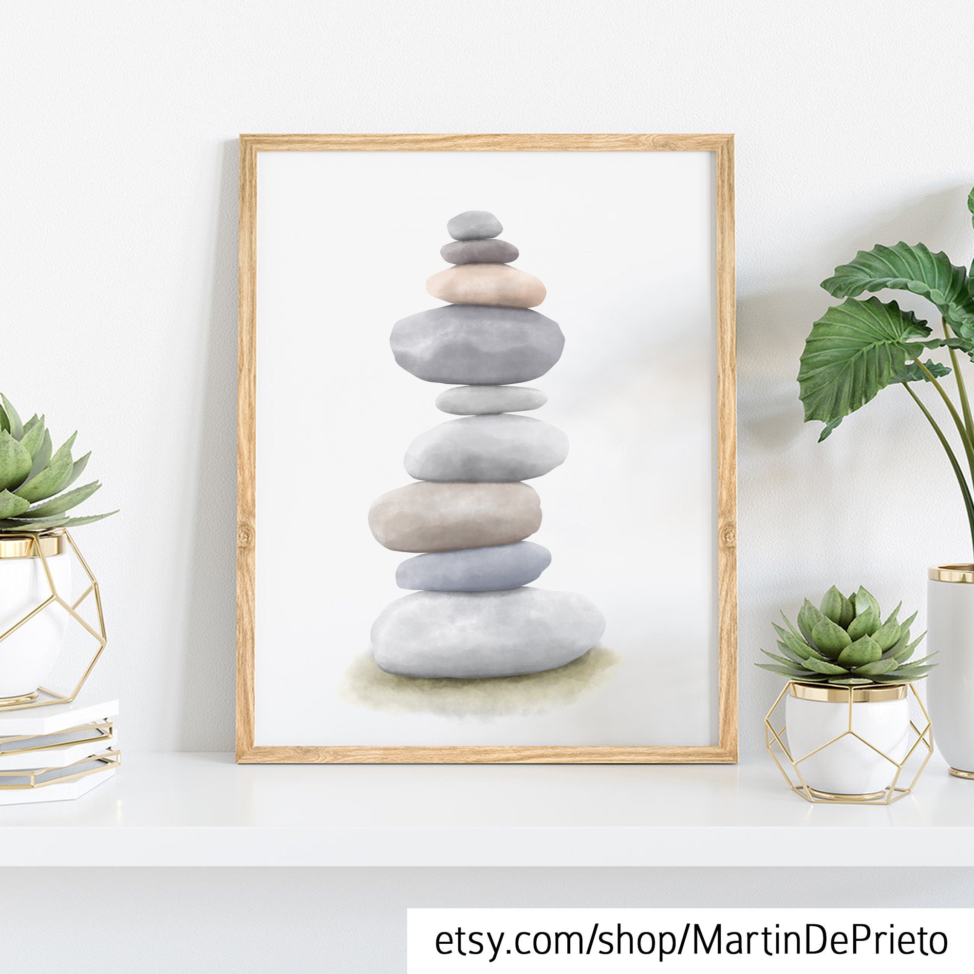 Printable Wall Art Zen With Balancing Stones, Stacked Rocks or Balanced ...