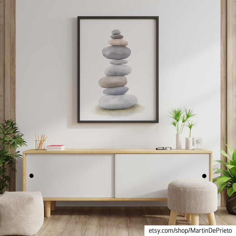 Printable Wall Art Zen With Balancing Stones, Stacked Rocks or Balanced ...