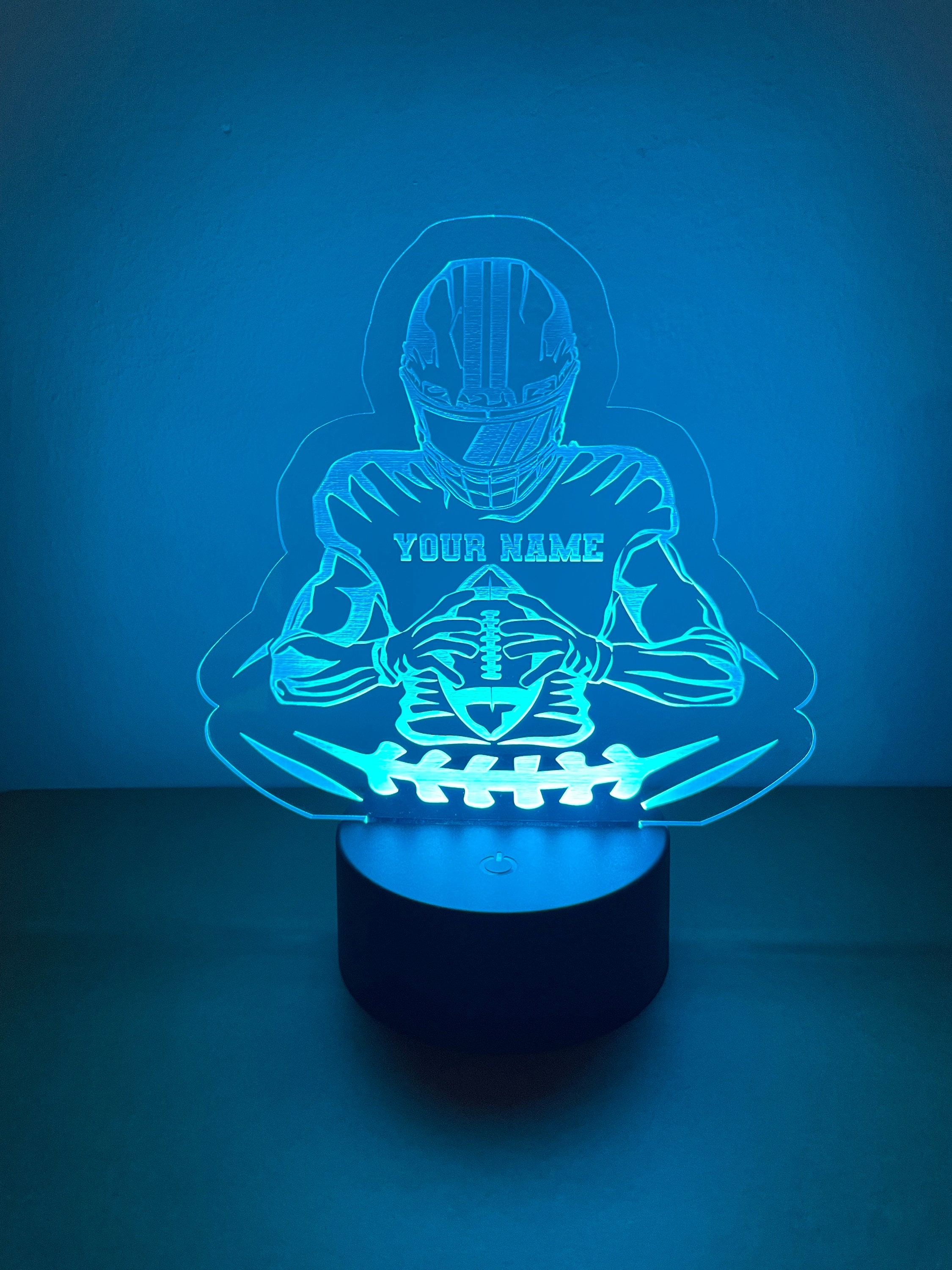 Football LED Light- Football Player Lamp - Etsy
