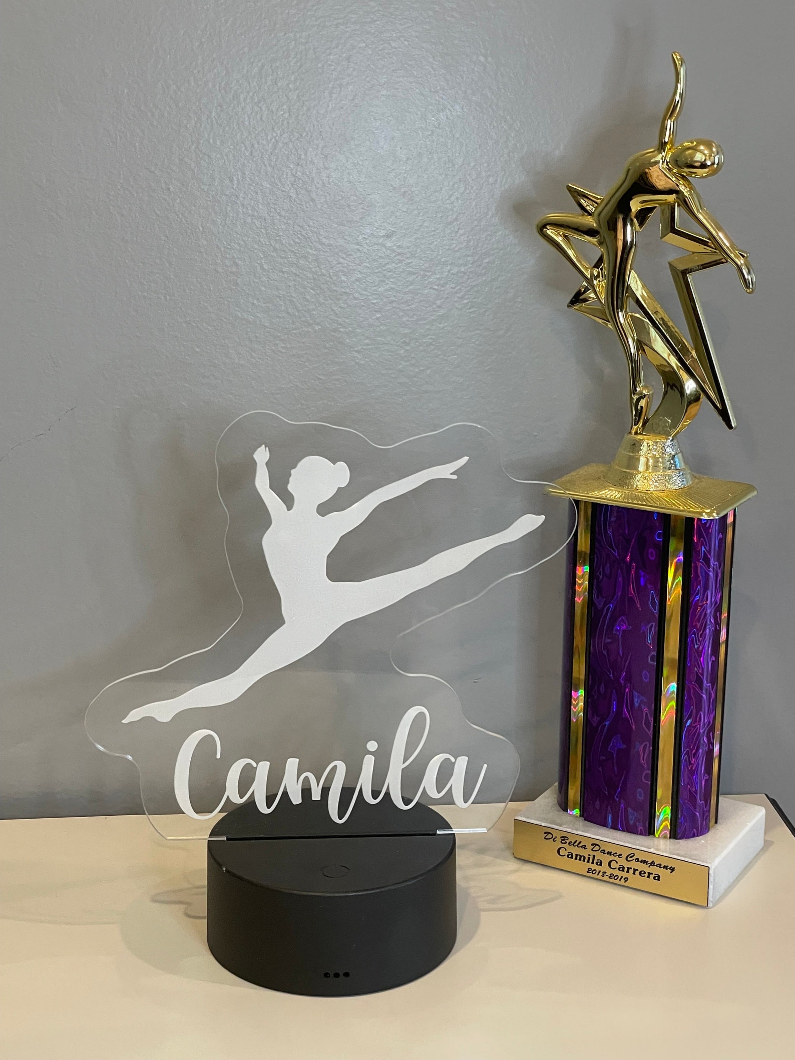 Dancer LED Lamp Dance Lamp With Name Personalized LED Lamp for Dancer ...