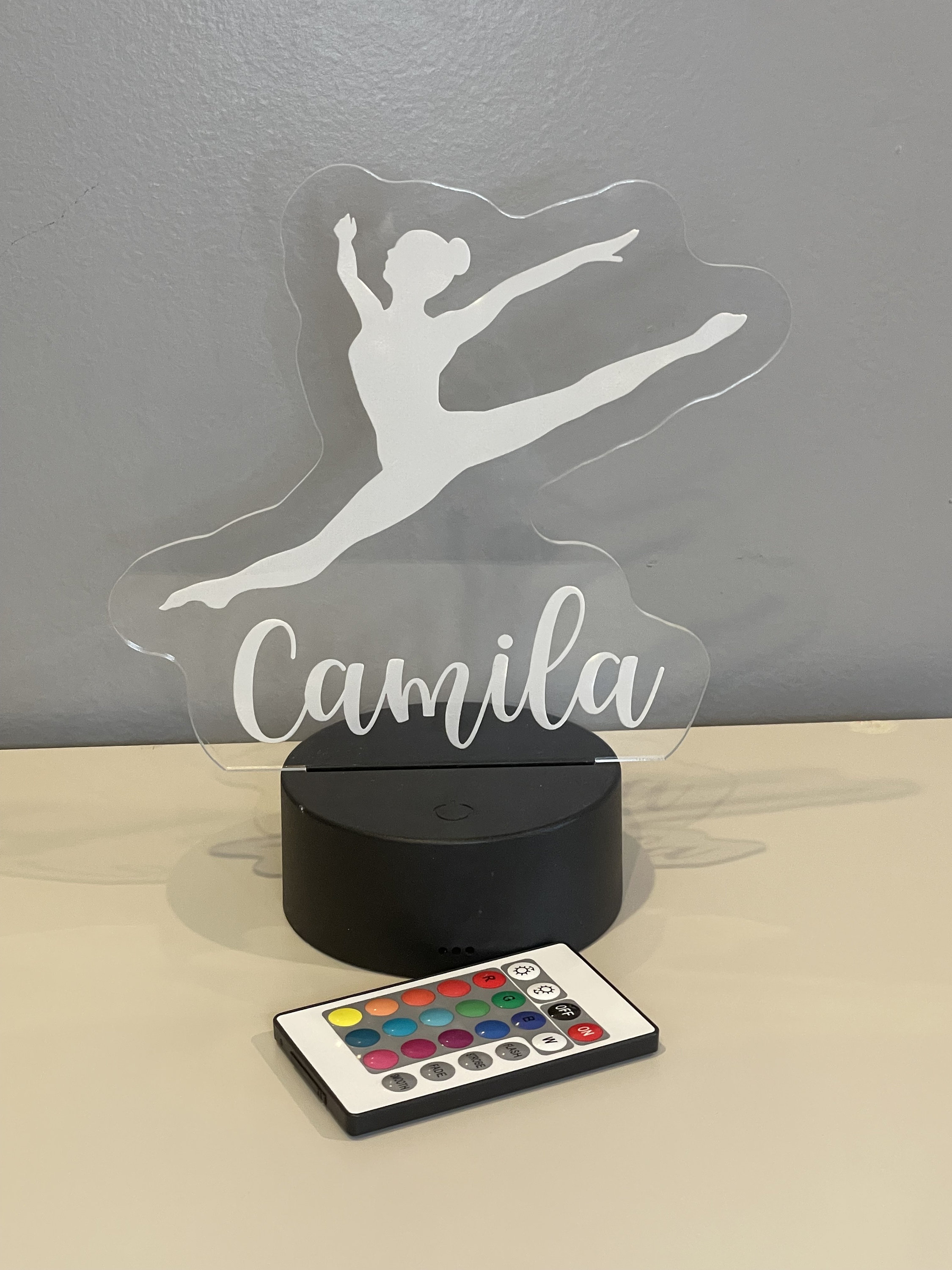 Dancer LED Lamp- Dance Lamp With Name- Personalized LED Lamp for Dancer ...