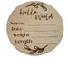 Round Birth Announcement Sign- Hello World Baby Photogrpahy Sign- Baby ...