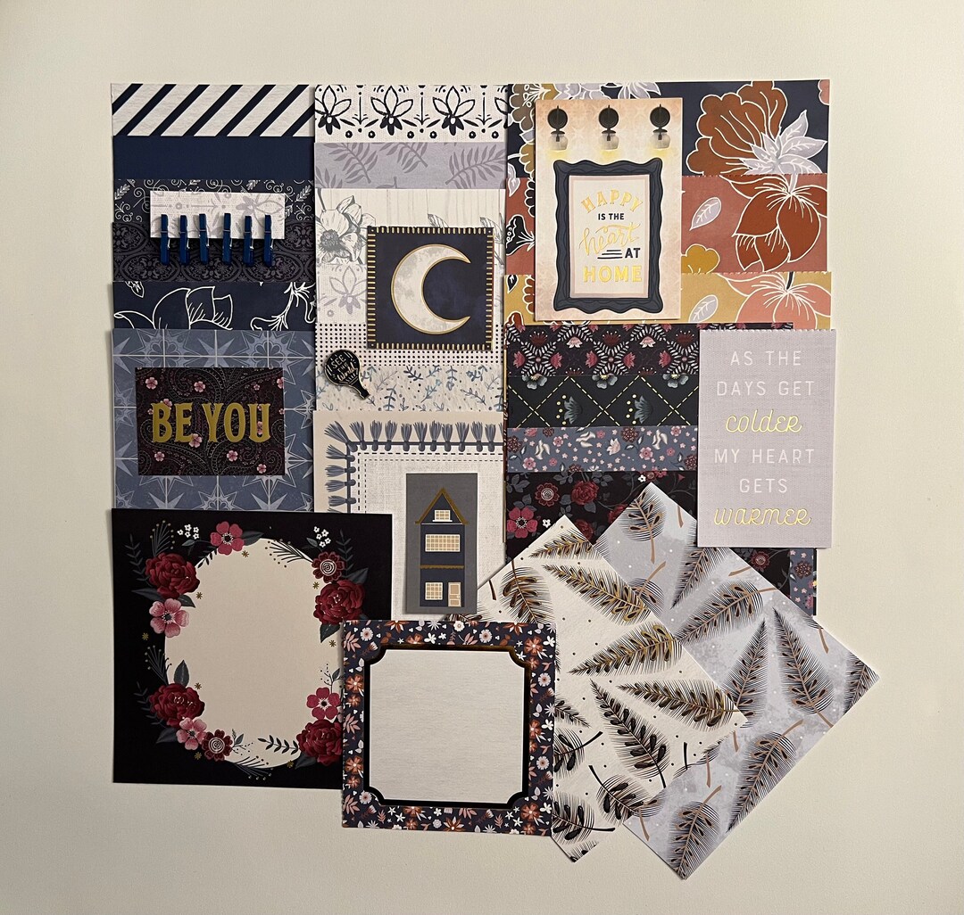 Dale Vida a Tus Proyectos Con Este Kit De Papel Azul! Con Una Variedad ...