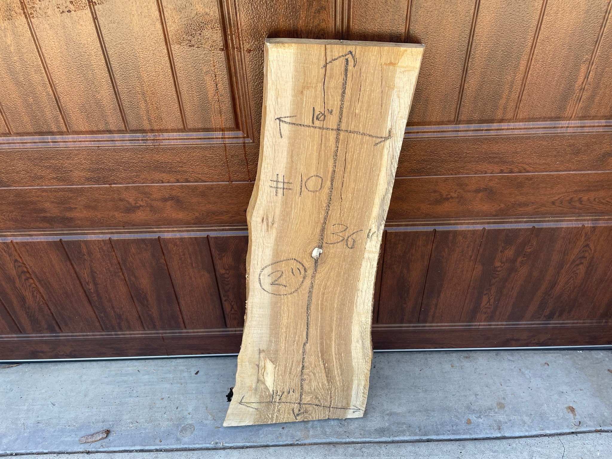 Live Edge Oak Board, Live Edge Slab, Reclaimed Oak, Sustainable Wood ...
