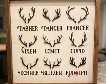 Reindeer Sign | Etsy