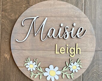 Daisy Name Sign | Etsy