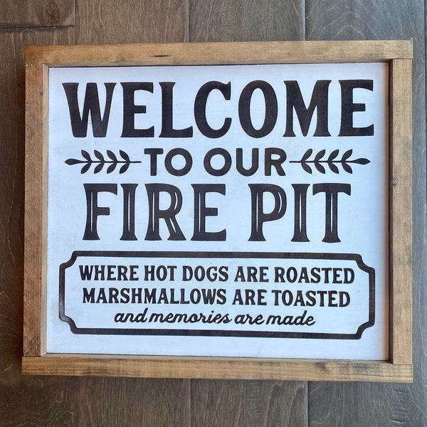 Fire Pit Sign - Etsy