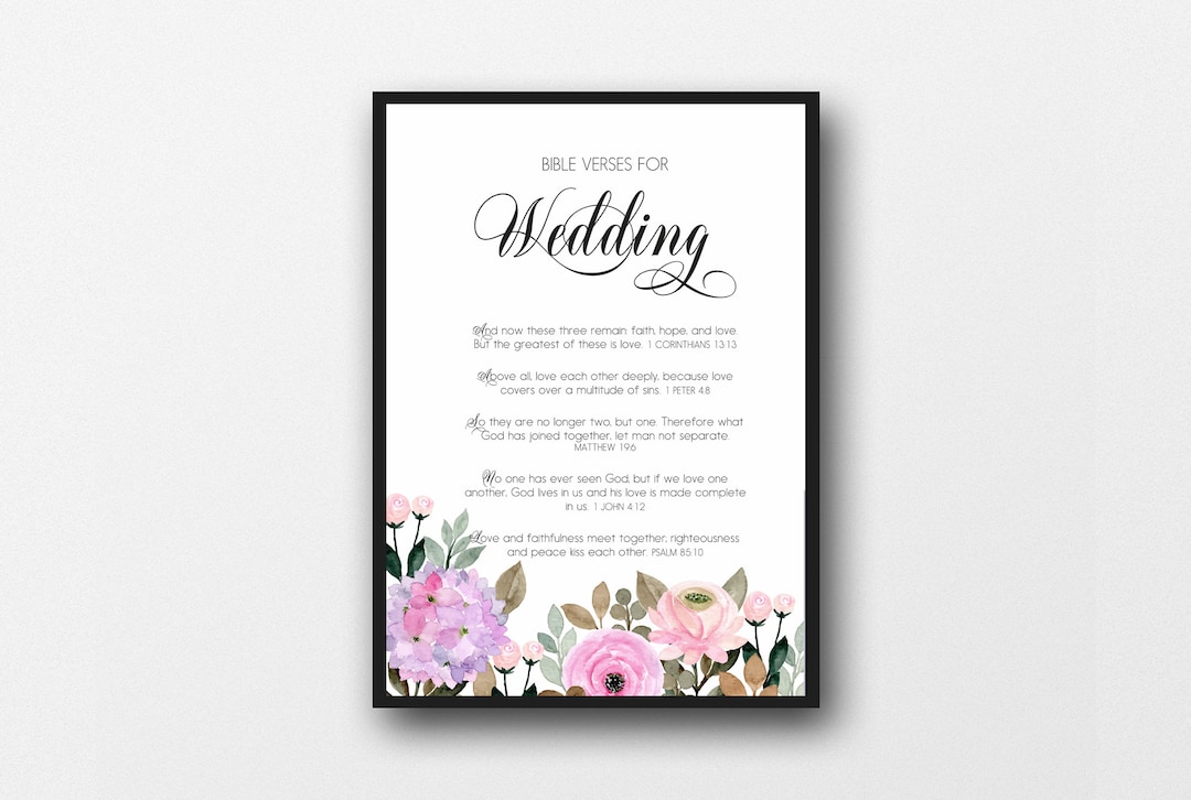 Scriptures for Wedding, Verses for Wedding, Bride Groom Blessing, Bible ...