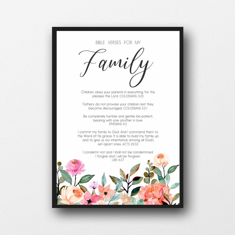Bible Verse Family - Etsy