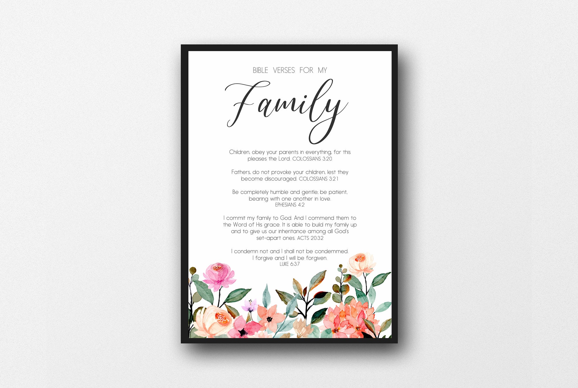 Bible Verses for Family, Scriptures for Family, Christian Verses ...
