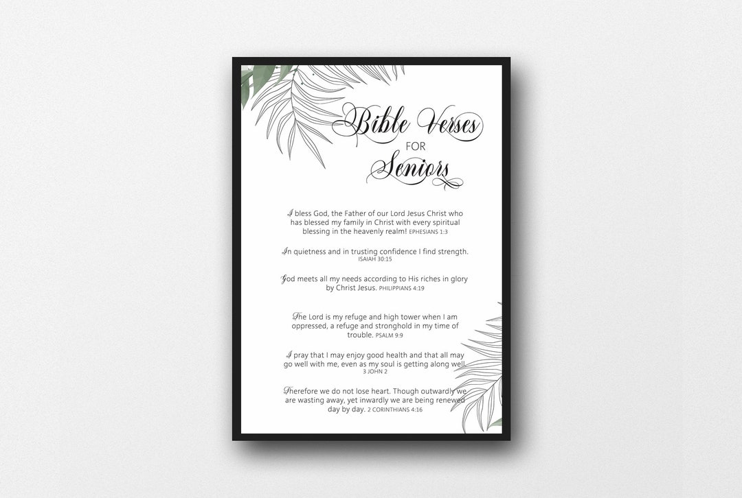 Bible Verses for Seniors, Bible Verses for Grandparents, Scriptures for ...