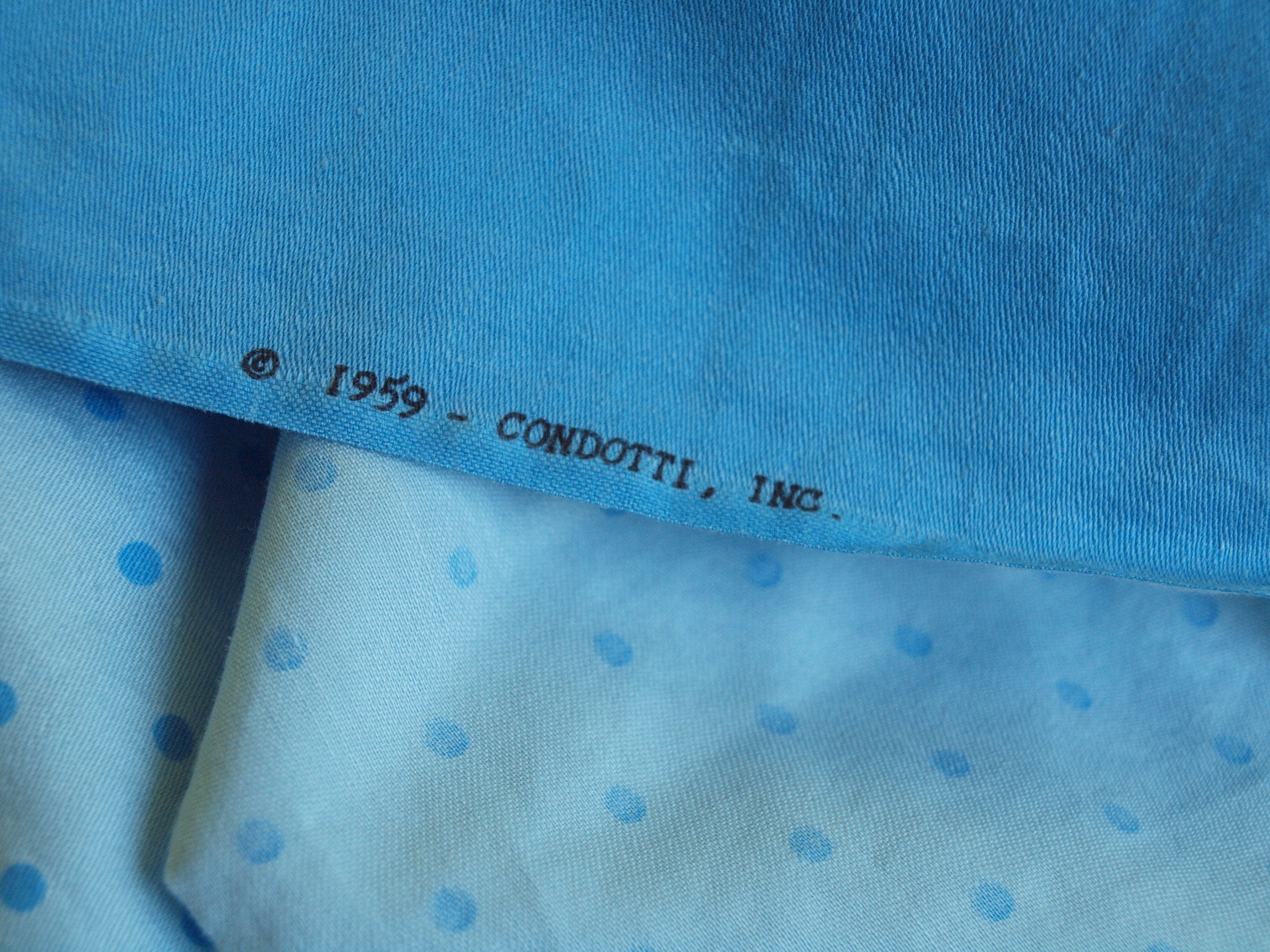 Vintage 50s Italian Cotton Fabric Condotti Inc 1959 High-end Cotton ...