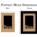 THE ORIGINAL Custom Oak Name Picture Frame Mat, 5x7 Personalized Gift ...