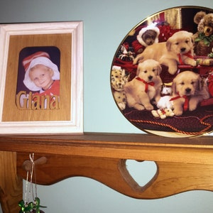 THE ORIGINAL Custom Oak Name Picture Frame Mat, 5x7 Personalized Gift ...