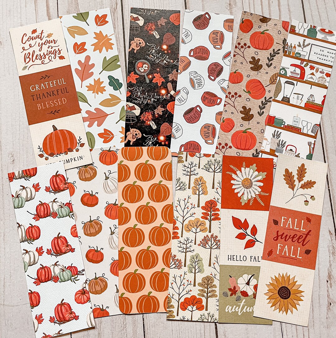 Falling Leaves Bookmarks - Etsy