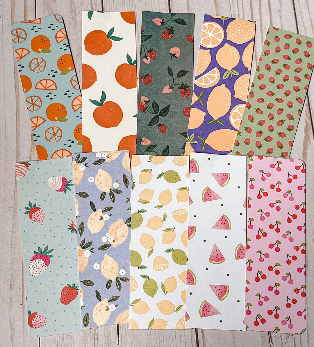 Fruit Bookmarks | Summer Bookmarks - Etsy