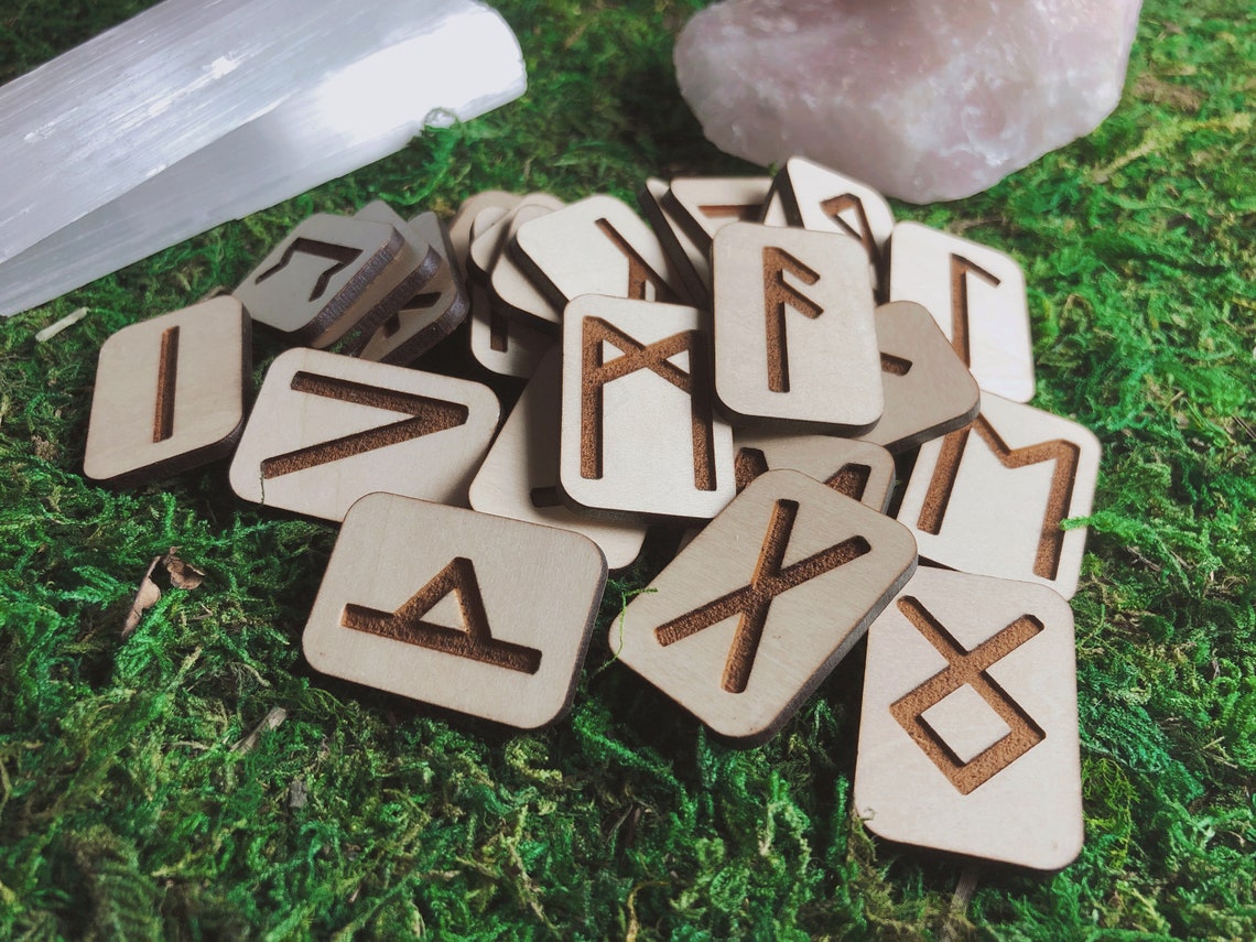 Wood Rune Set, Elder Futhark, Elder Futhark Set, Rune Set, Runes ...