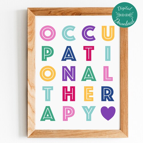 Occupational Therapy Printable Download Wall Art Poster for - Etsy