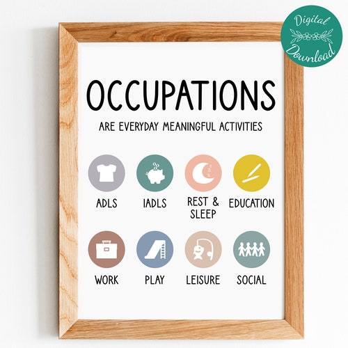 OT Handprints Neutral Wall Art Occupational Therapy Office - Etsy