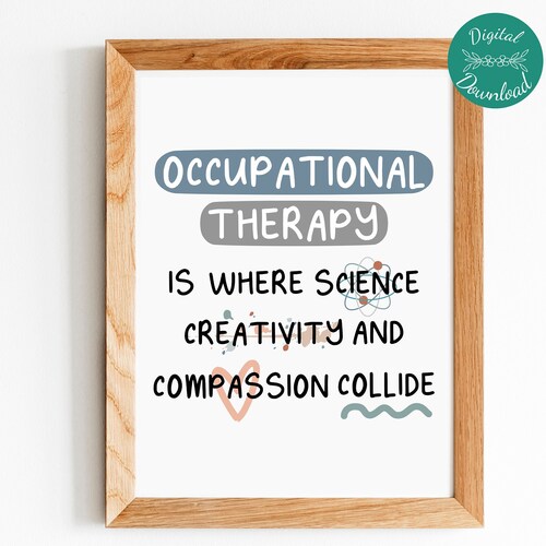 Occupational Therapy Mary Reilly Quote OT Wall Decor Art - Etsy