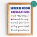 Speech Room Expectations Bright and Colorful Poster Speech | Etsy