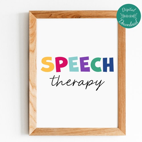 Speech Therapy Wall Decor Bright and Colorful Classroom Art - Etsy