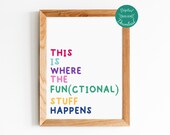 This is Where the Functional Stuff Happens Fun Therapy Office - Etsy