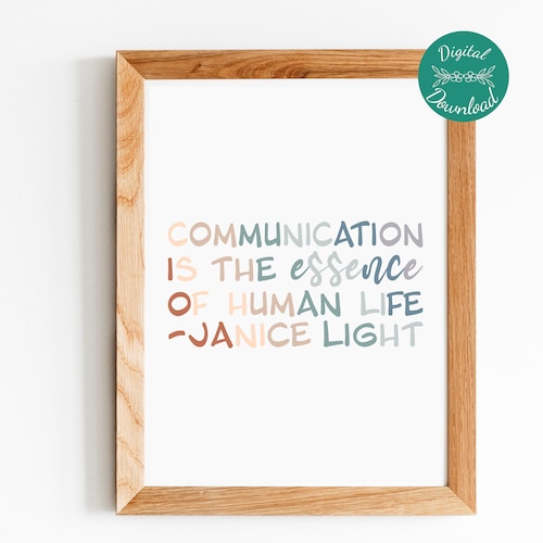Communication Poster Speech Therapy Quote Speech Therapy - Etsy