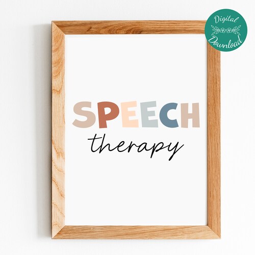 Speech Therapy Speech Therapy Poster Digital Download for - Etsy