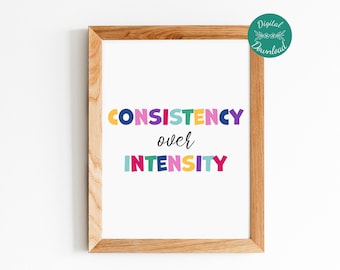 Consistency Over Intensity - Etsy